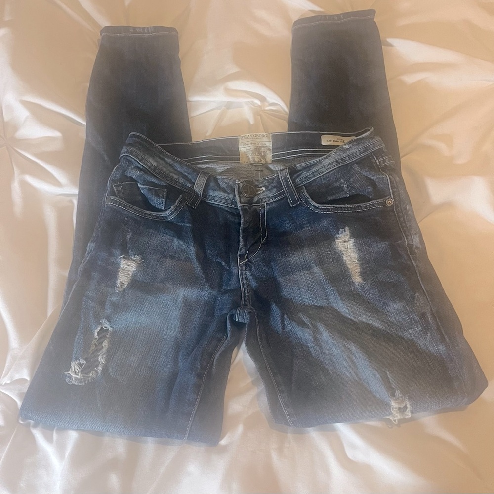 Dylan George Women Jeans Lucy Low Rise Skinny Zip Den… - Gem